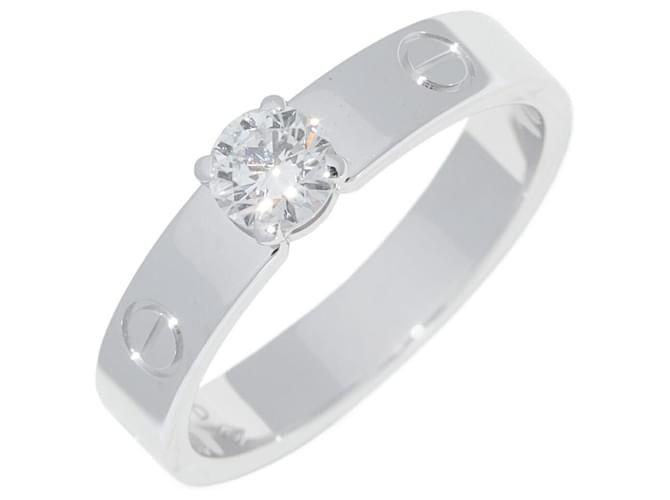 Bague Solitaire Love Cartier K18YG Diamant Métal Or Doré Métallisé ref ...