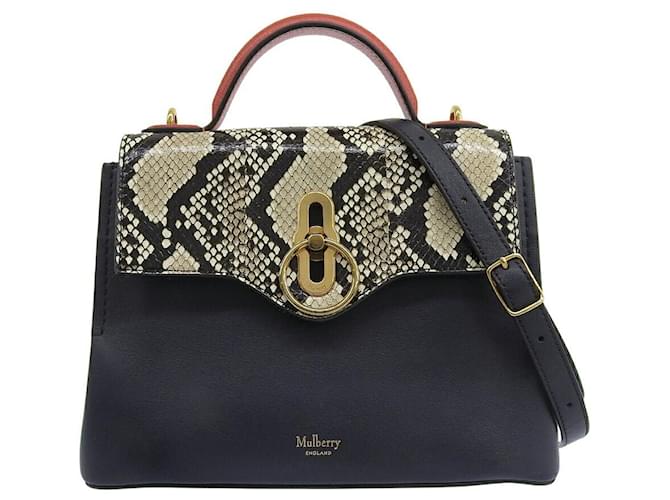 Mulberry Mini Seaton Python Embossed Leather Bag Blue ref.2582489 ...