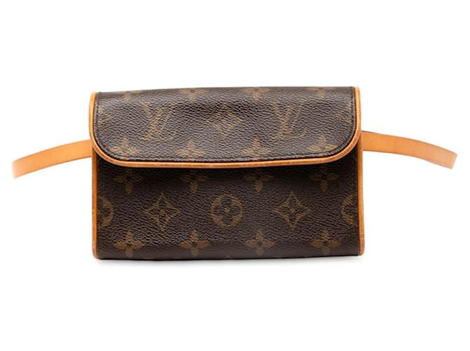 Louis Vuitton Monogram Pochette Florentine Body Bag Brown Leather ...