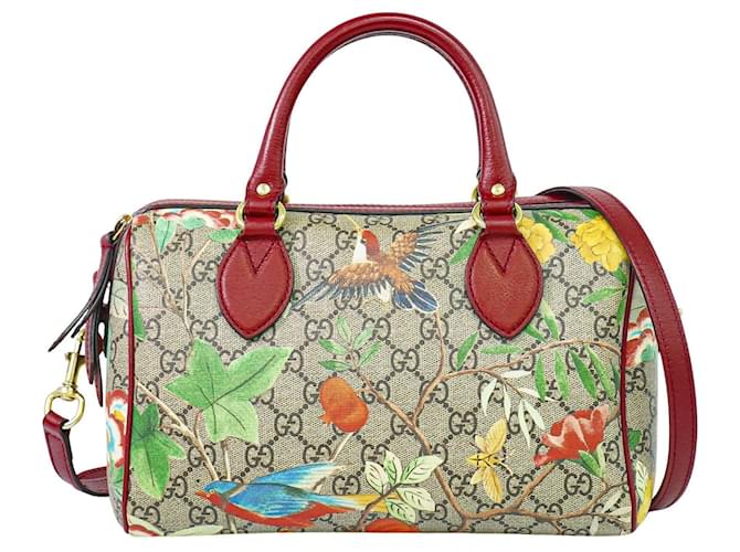 Gucci Convertible Boston Bag Tian Print GG Coated Canvas Small Multiple ...