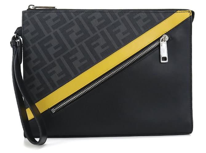 FENDI Diagonal Clutch Bag Black Plastic ref.2597694 - Joli Closet