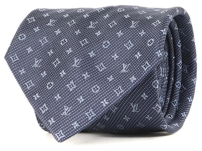Louis Vuitton Micro Monogram Silk Cravate Tie Navy blue ref.2598128 ...