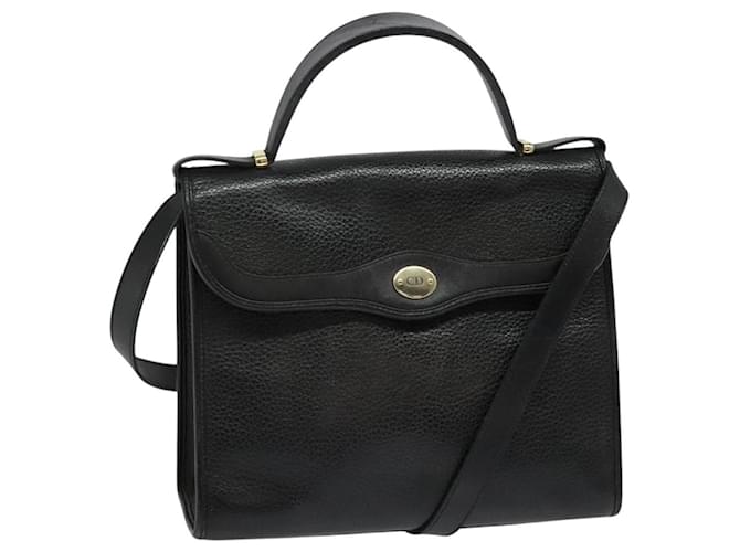 Christian Dior Vintage CD Handbag Leather Black ref.2598469 - Joli Closet