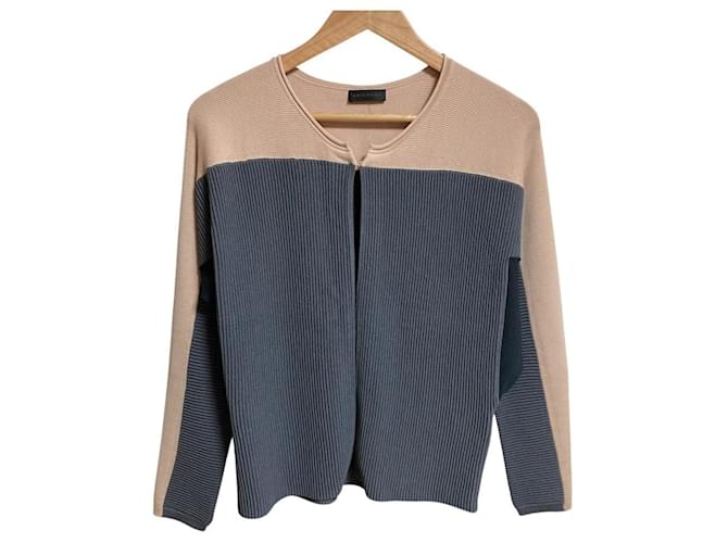 Autre Marque ANTEPRIMA Bicolor Knit Cardigan Beige Grey ref.2608853 ...