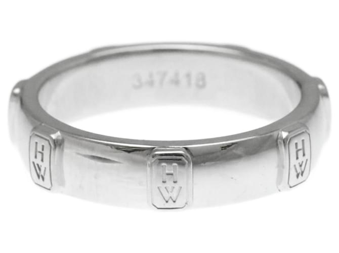 HW Logo Band Ring von Harry Winston Silber Weißgold ref.2616476 - Joli ...