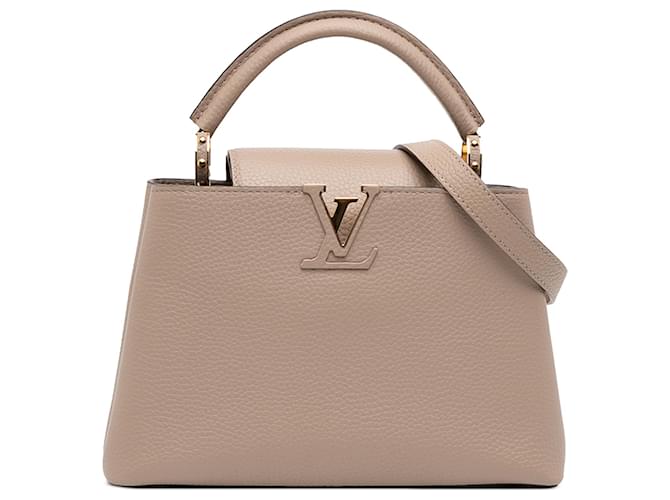 Louis Vuitton Brown Taurillon Capucines BB Beige Leather Pony-style ...