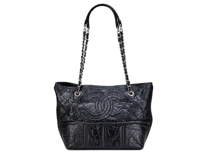 CHANEL Coco Mark Tote Bag Black Leather ref.2623472 - Joli Closet