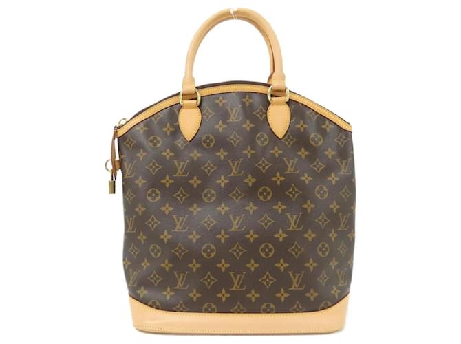 Louis Vuitton Monogram Lockit Vertical Handbag Brown Cloth ref.2629013 ...