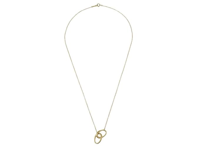 Tiffany & Co. Elsa Peretti Double Loop Pendant Necklace 18K Yellow Gold ...