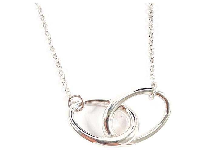 Tiffany & Co. Double Loop Elsa Peretti Necklace Silvery Silver ref ...