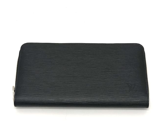Louis Vuitton Zippy Organizer NM Round Zip Wallet Black Leather ref ...