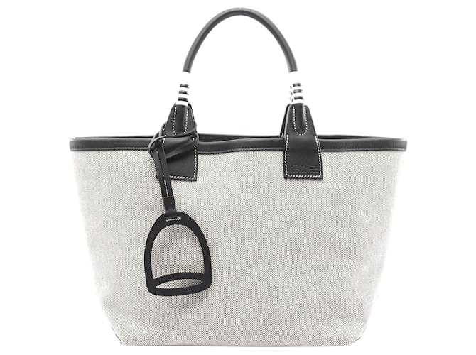Hermès Hermes Steeple 25 Tote Bag Gray/Black Grey ref.2653573 - Joli Closet