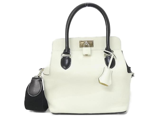 Hermès Hermes Tool Box Trio Handbag Black White ref.2663038 - Joli Closet
