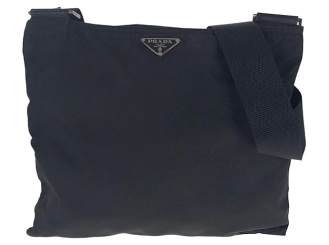 Prada Nylon Tessuto Triangle Logo Crossbody Black ref.2665420 - Joli Closet