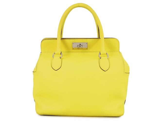 Hermès Hermes Toolbox 26 Lime Handbag Golden Leather ref.2678131 - Joli ...