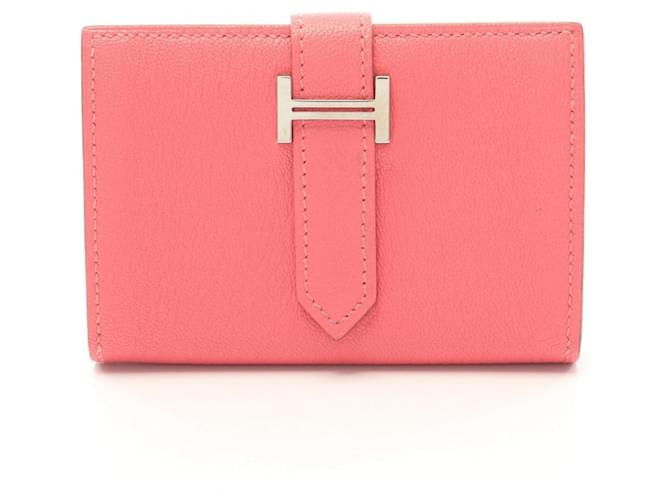 Hermès Hermes Bearn Mini Card Case in Rose Azalee Pink Diamond ref ...