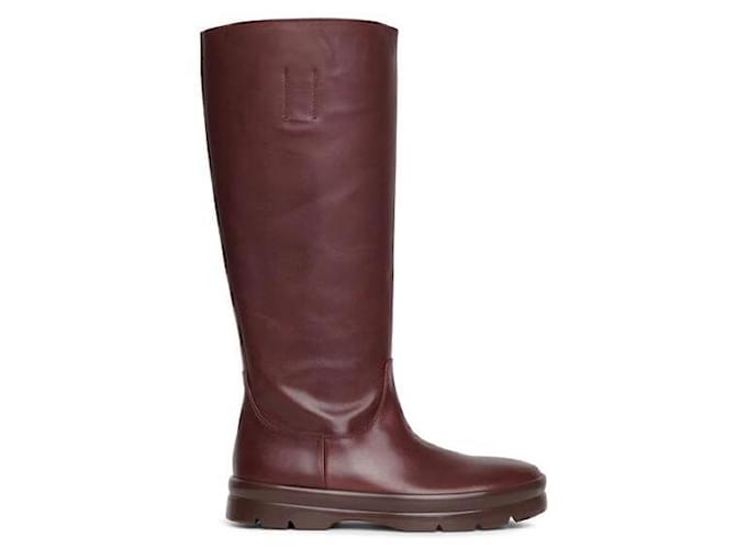 The row Boots Dark red Leather ref.2721233 - Joli Closet