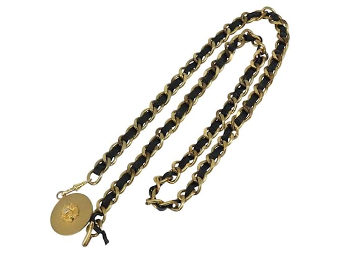CHANEL Chain Belt metal Gold CC Auth bs32091 Golden ref.2732038 - Joli ...