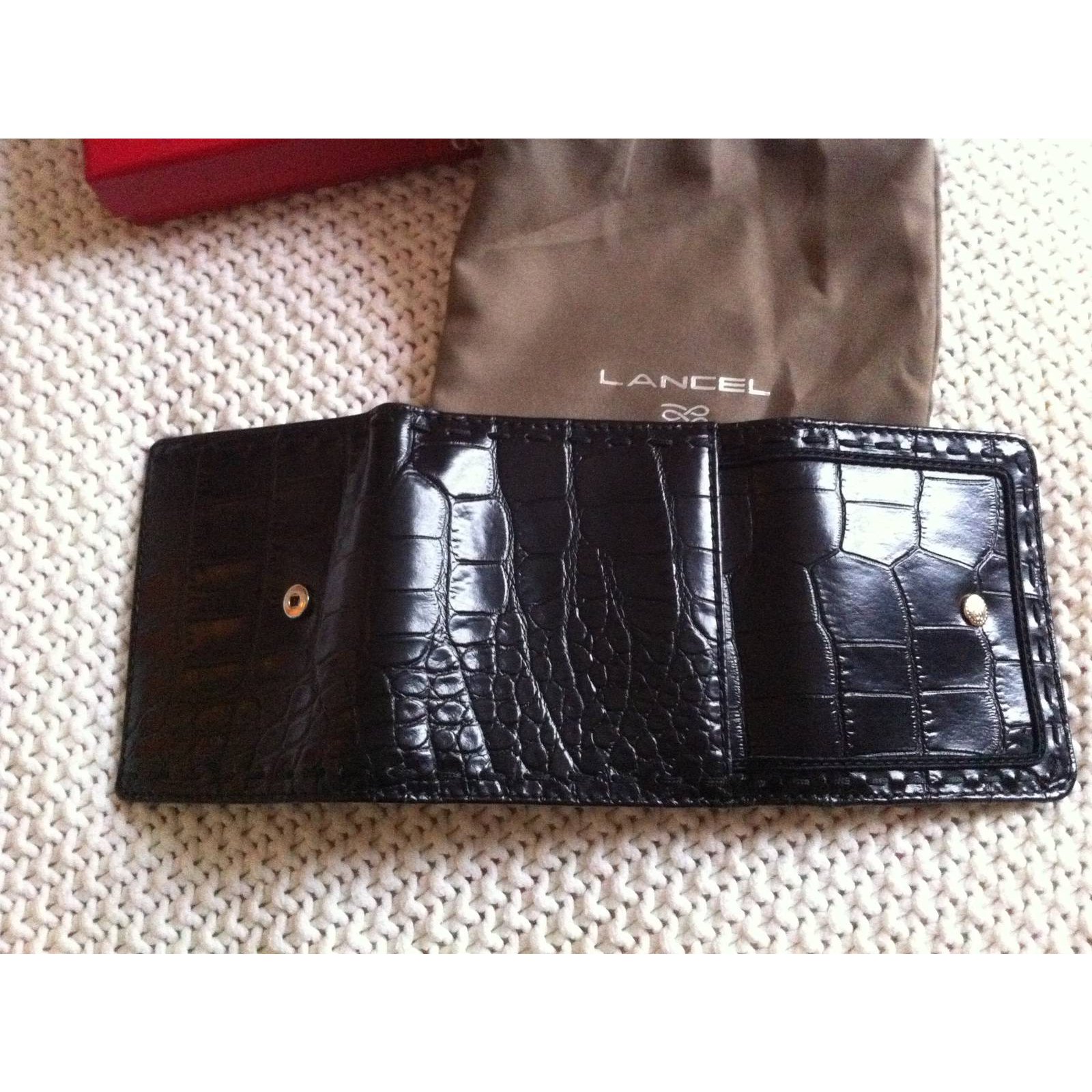 Lancel Wallets Black Patent leather ref.6019 - Joli Closet