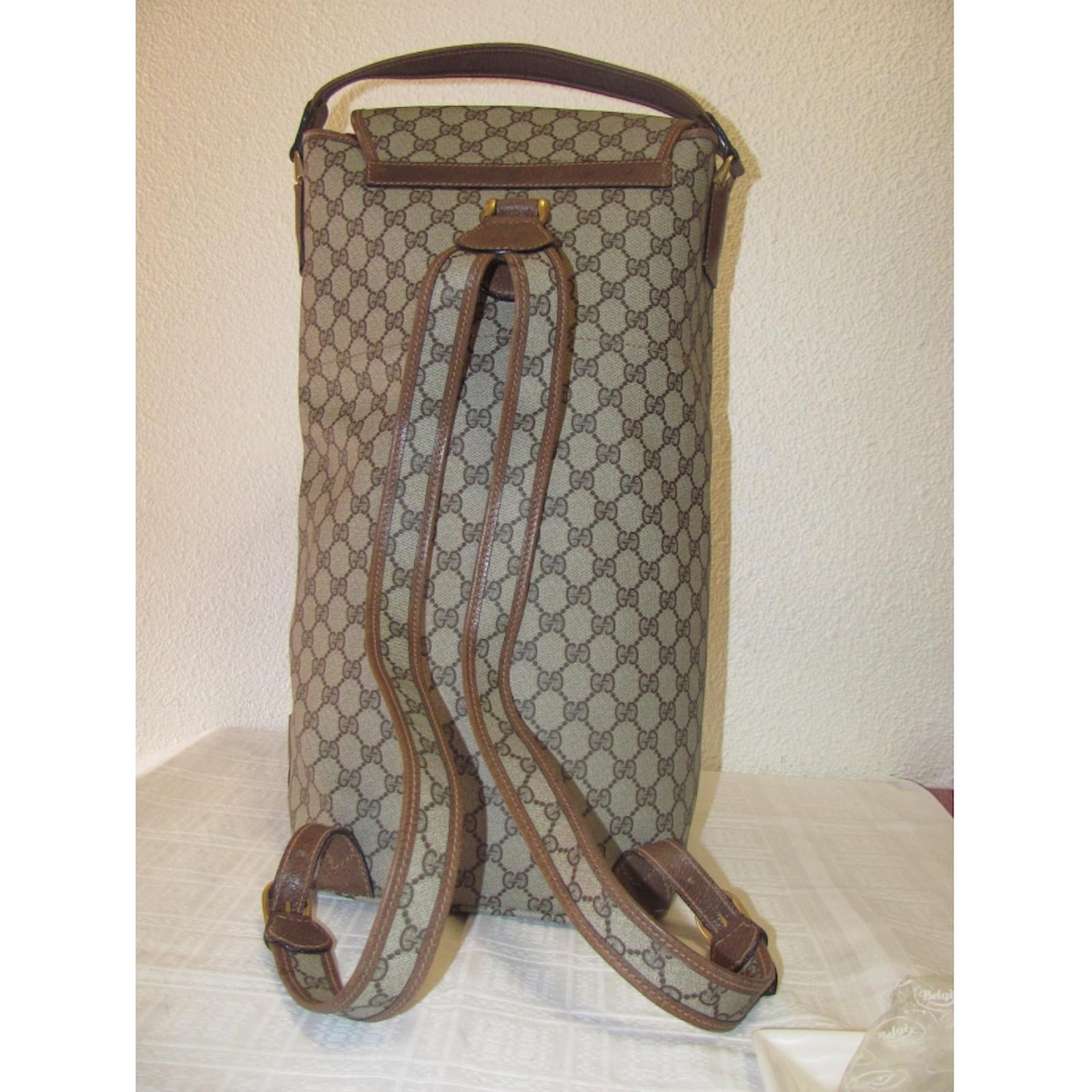 Gucci Backpacks Beige Leather ref.9998 - Joli Closet