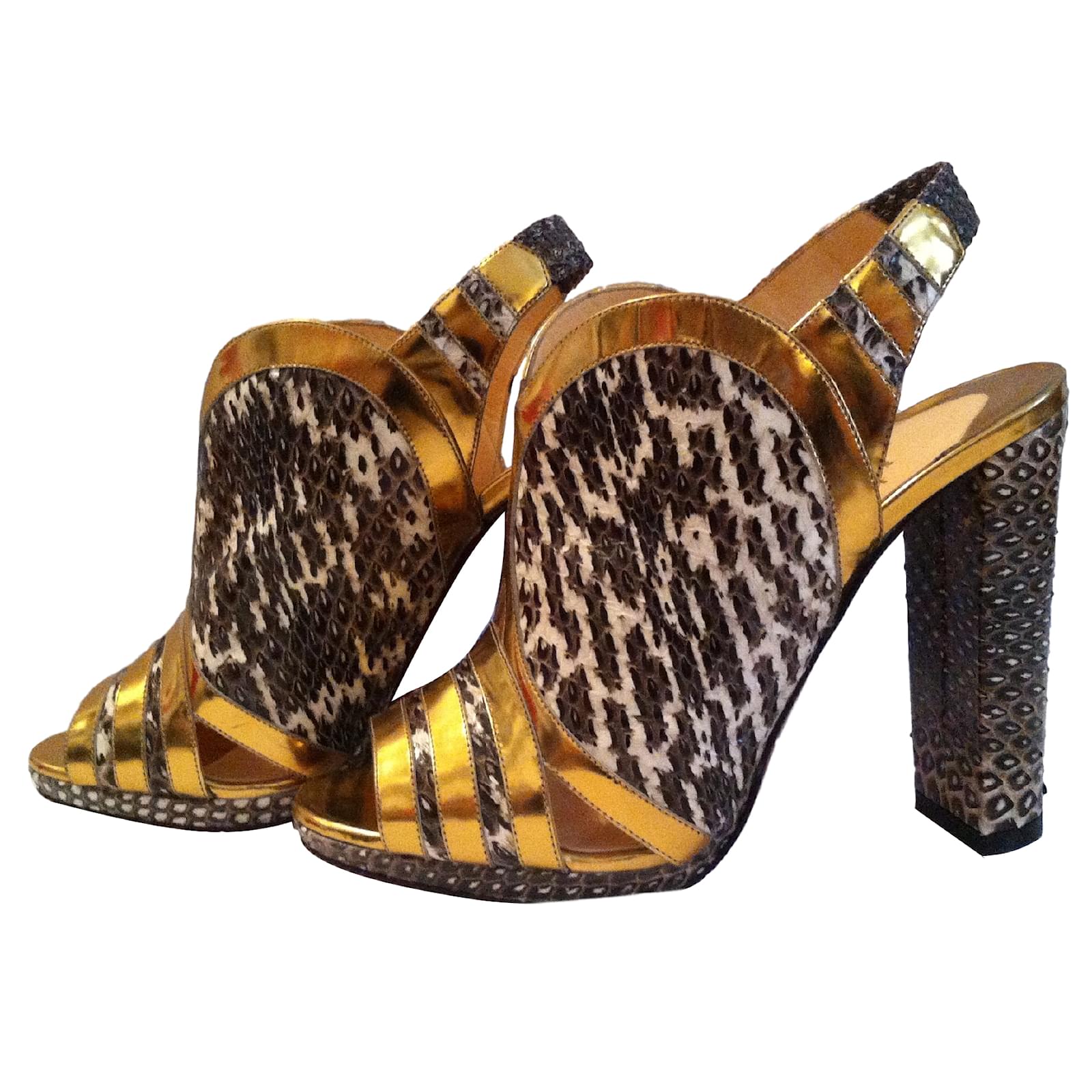 Christian Louboutin Escarpins Cuir Imprimé python ref.14433 - Joli Closet