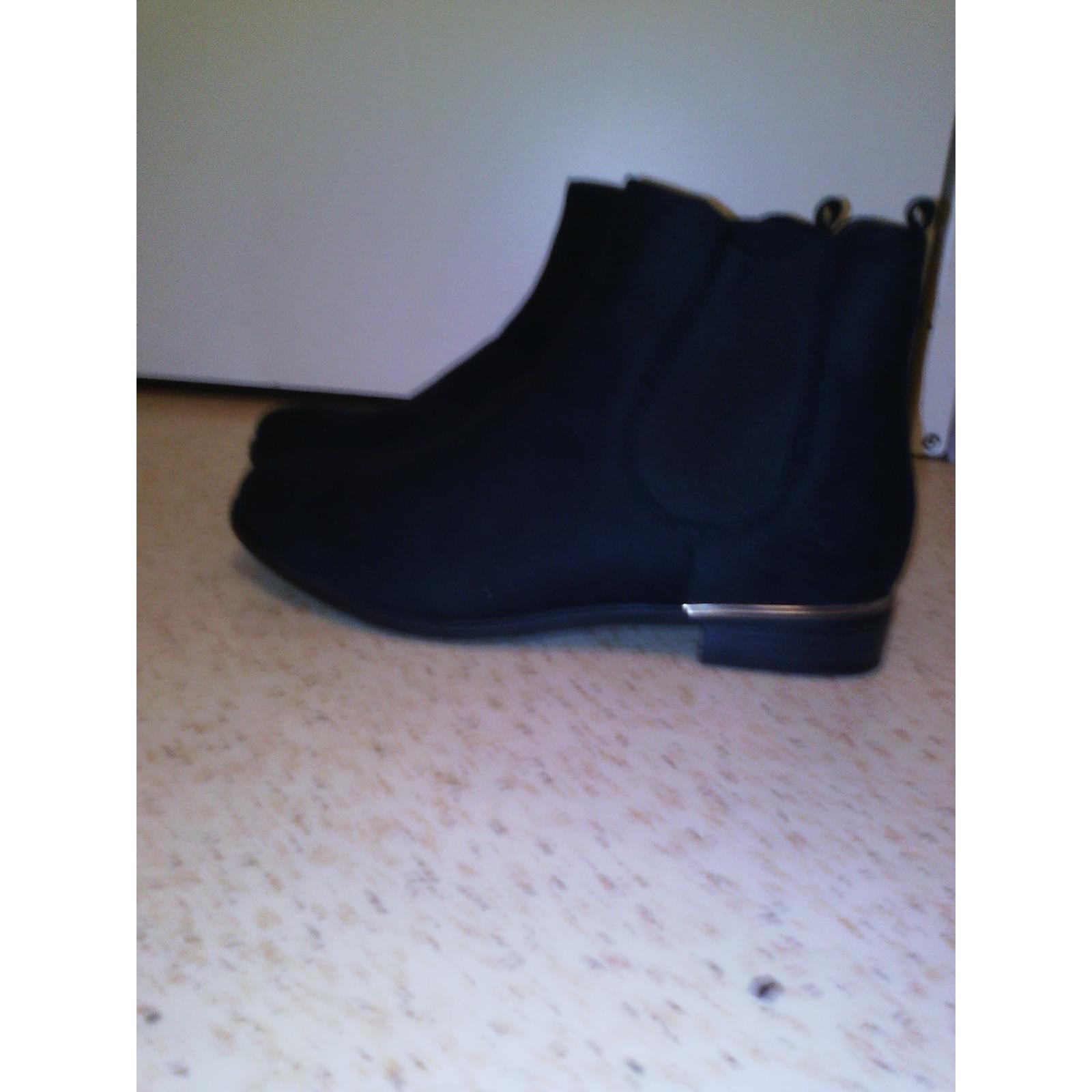 Giorgio bottines sans talon Daim Noir ref.16345 - Joli Closet