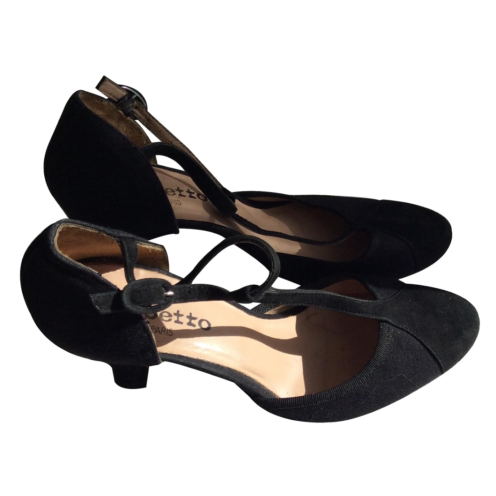 Repetto Heels Black Cloth ref.17209 - Joli Closet