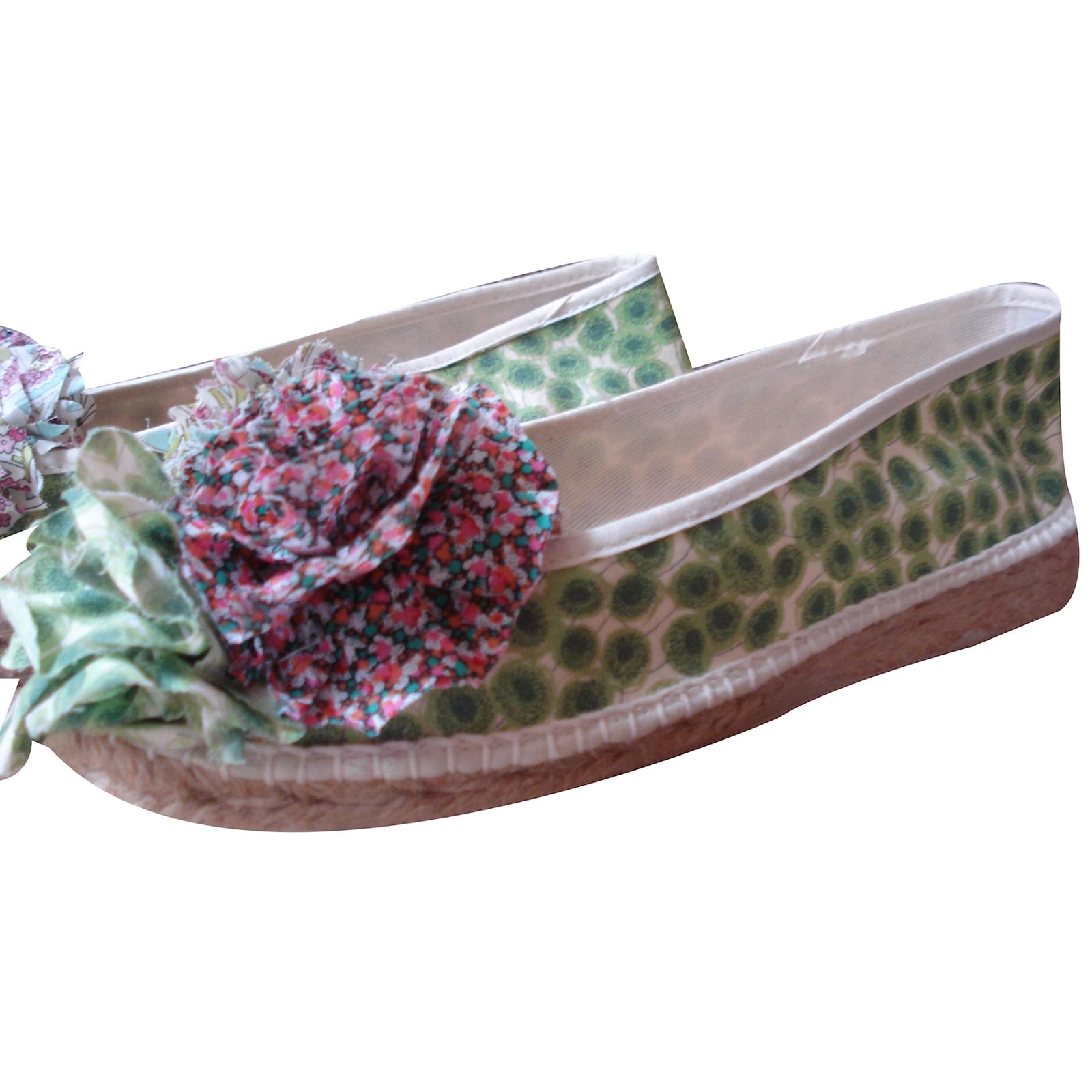 Pare Gabia Espadrilles Green Cotton ref.19686 - Joli Closet
