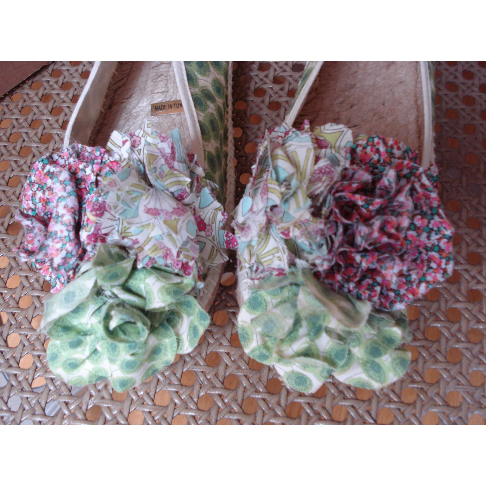 Pare Gabia Espadrilles Green Cotton ref.19686 - Joli Closet