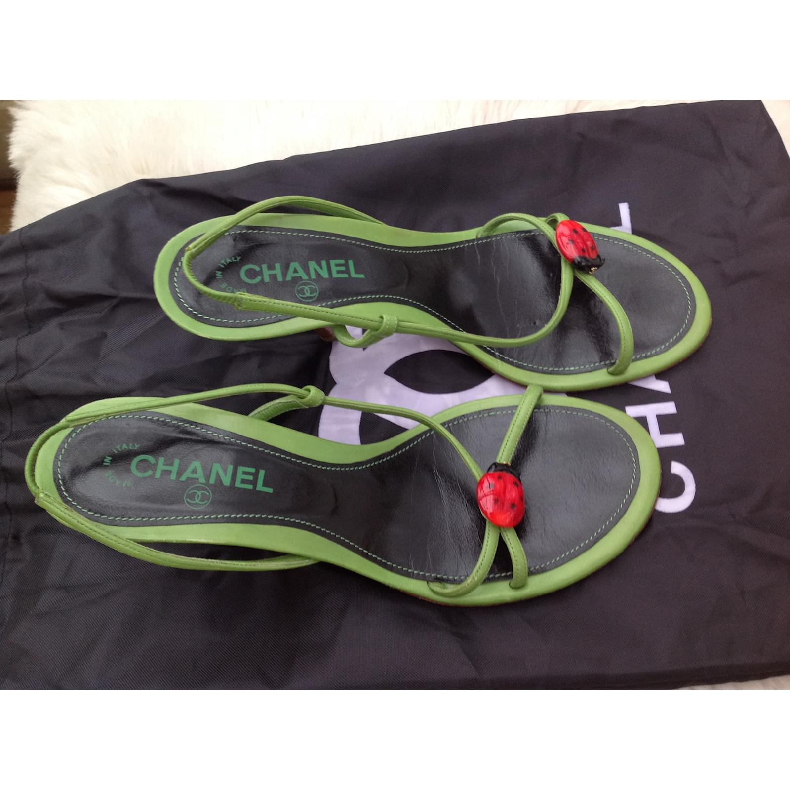 Chanel Ladybug Slingbacks Multiple colors Leather ref.20600 - Joli Closet