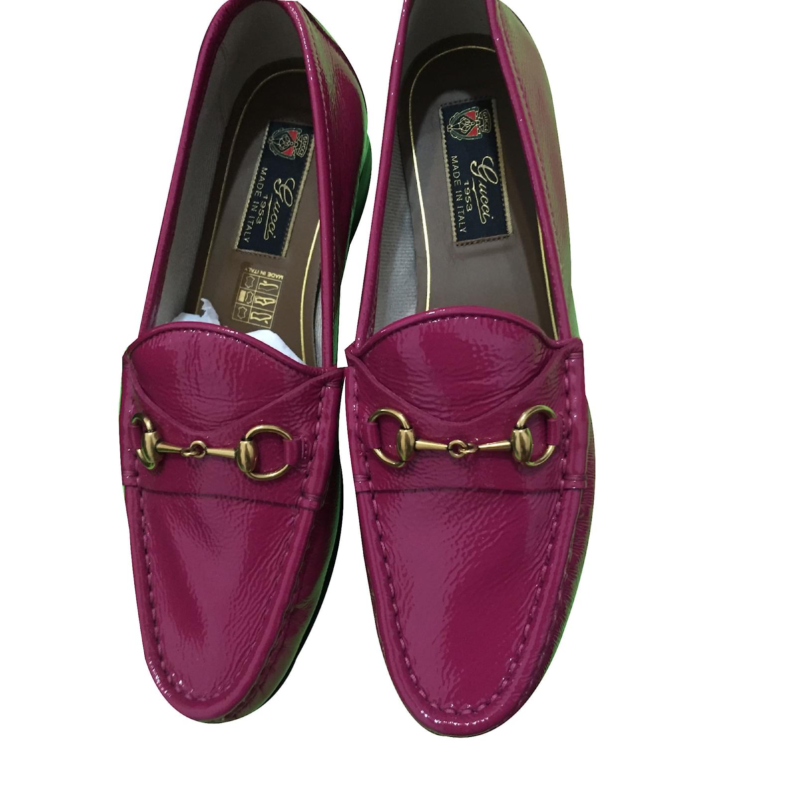 Gucci Mocassins Cuir Rose ref.23617 - Joli Closet