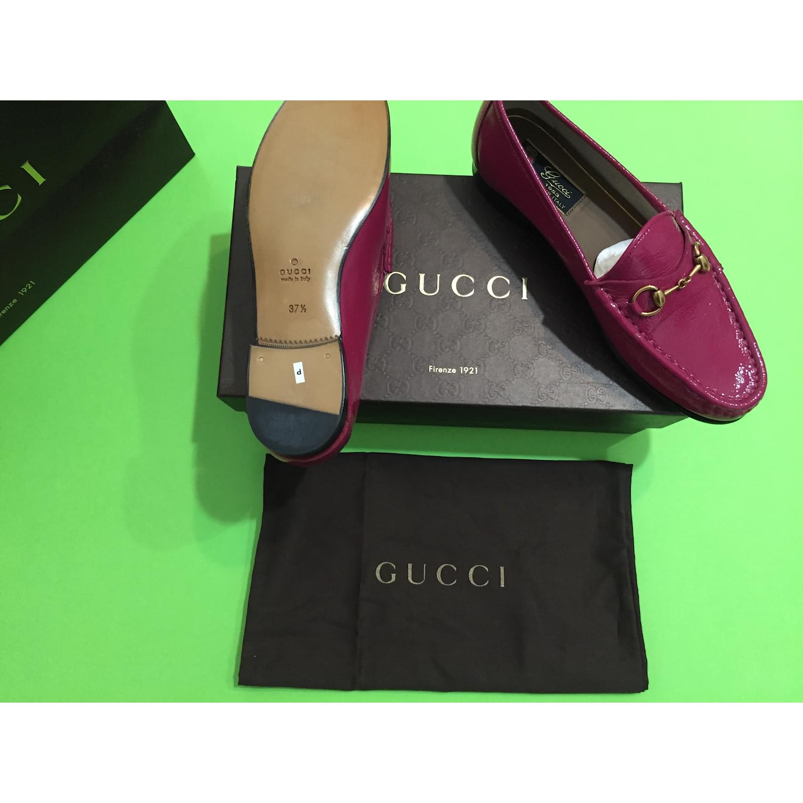 Gucci Mocassins Cuir Rose ref.23617 - Joli Closet