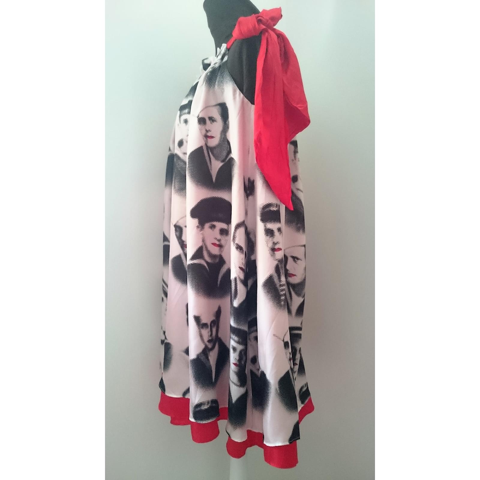 Jc De Castelbajac Robe mi longue Soie Multicolore ref.23627 - Joli Closet