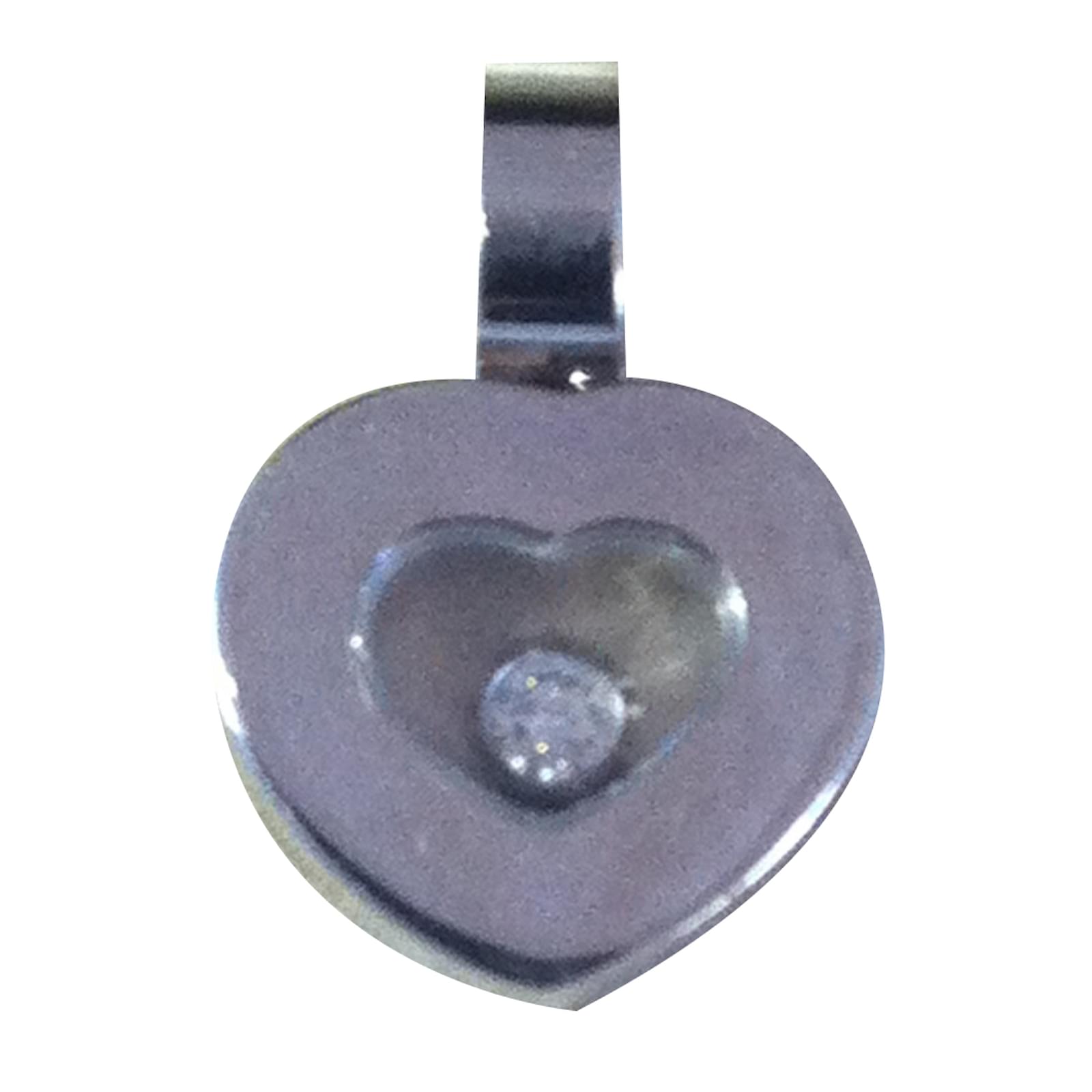 Chopard Pendentif Coeur collection Happy Diamonds Or blanc Argenté ref ...