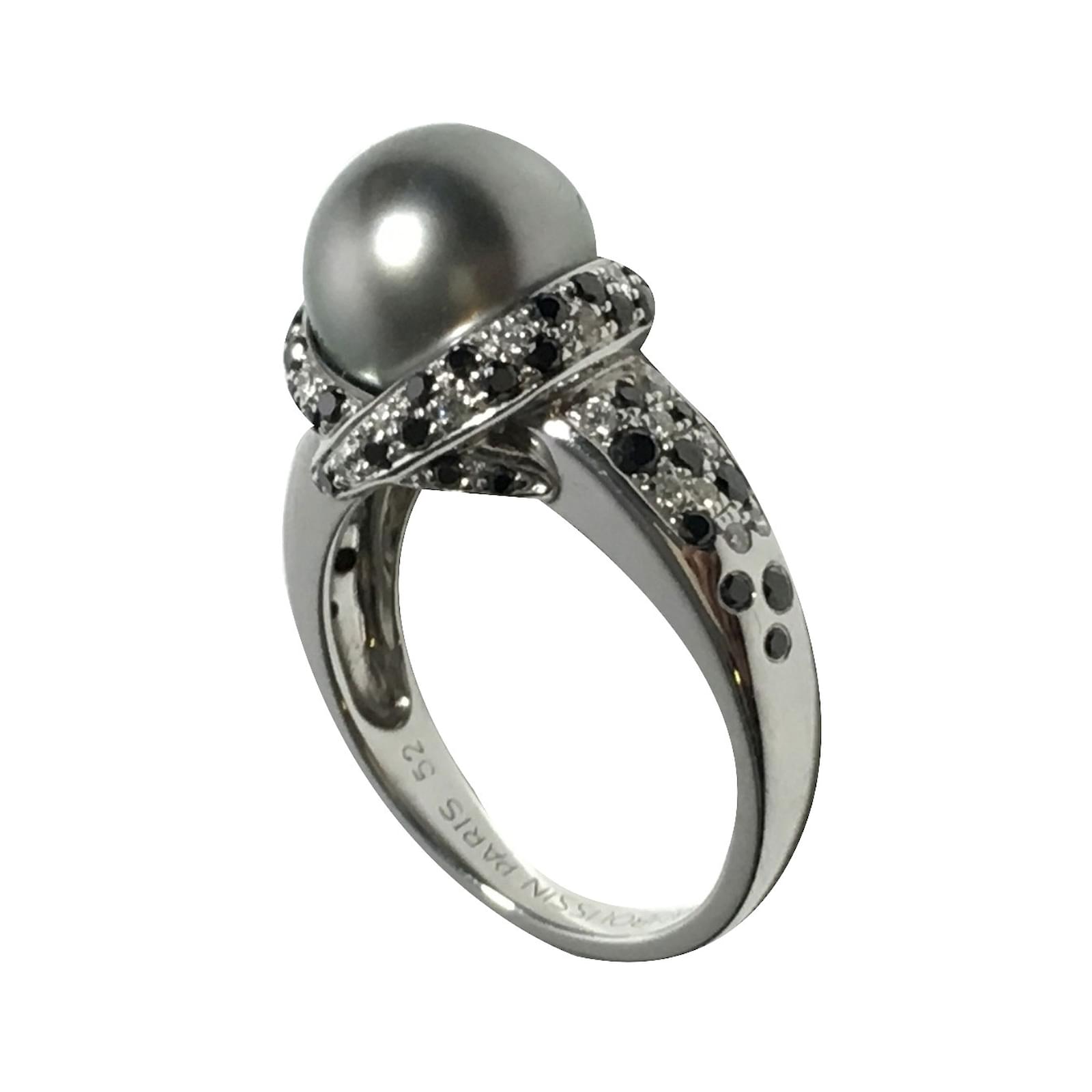 Mauboussin Perle Caviar Or Blanc Argenté Ref 25019 Joli Closet