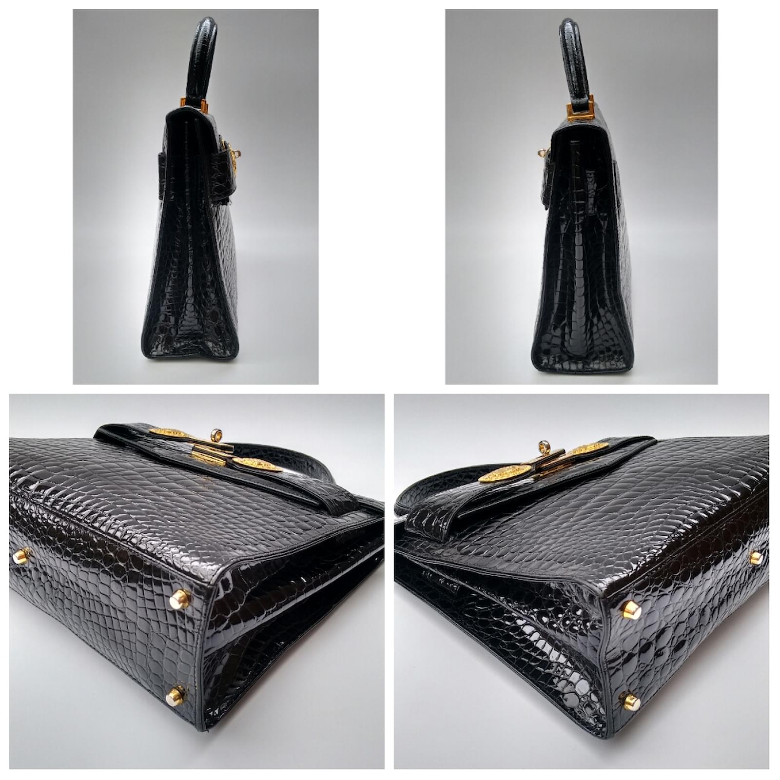 Gianni Versace Handtasche Schwarz Lackleder ref.28199 - Joli Closet