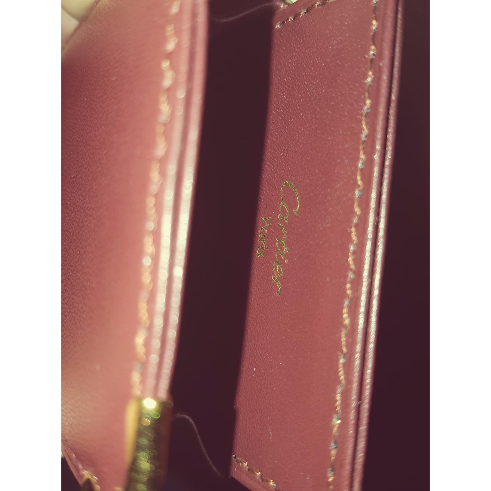 Cartier Cell Phone Case C Dark red Leather ref.31670 - Joli Closet