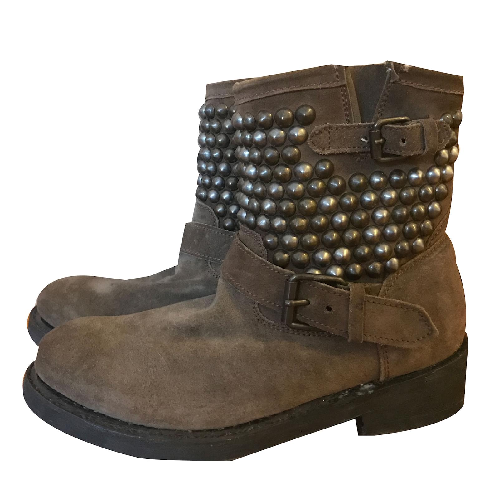 Ash Bottes Cuir Marron ref.32107 - Joli Closet