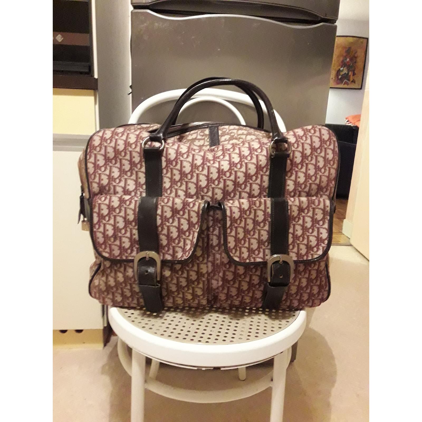 Dior Travel bag Brown Cloth ref.32778 - Joli Closet
