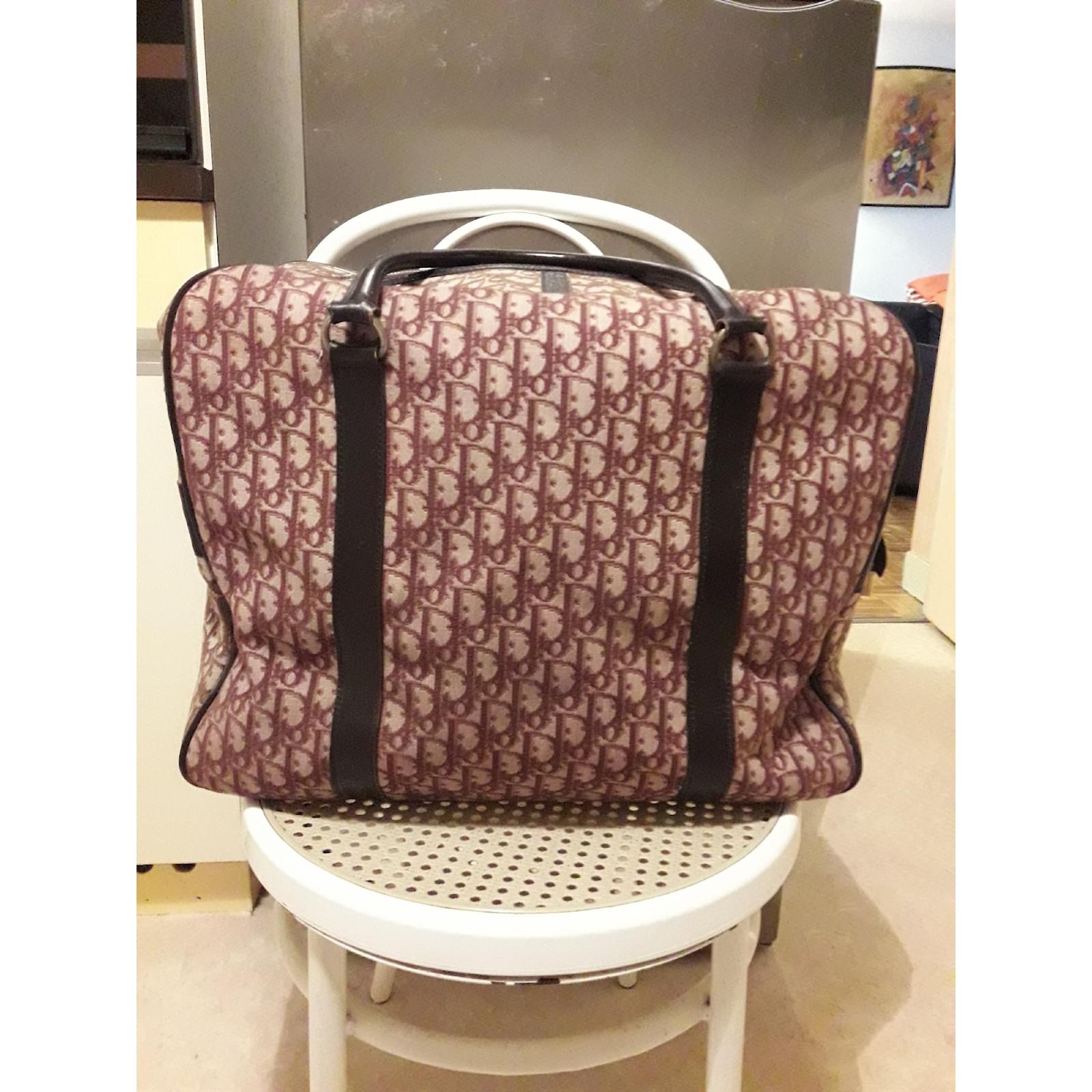 Dior Travel bag Brown Cloth ref.32778 - Joli Closet