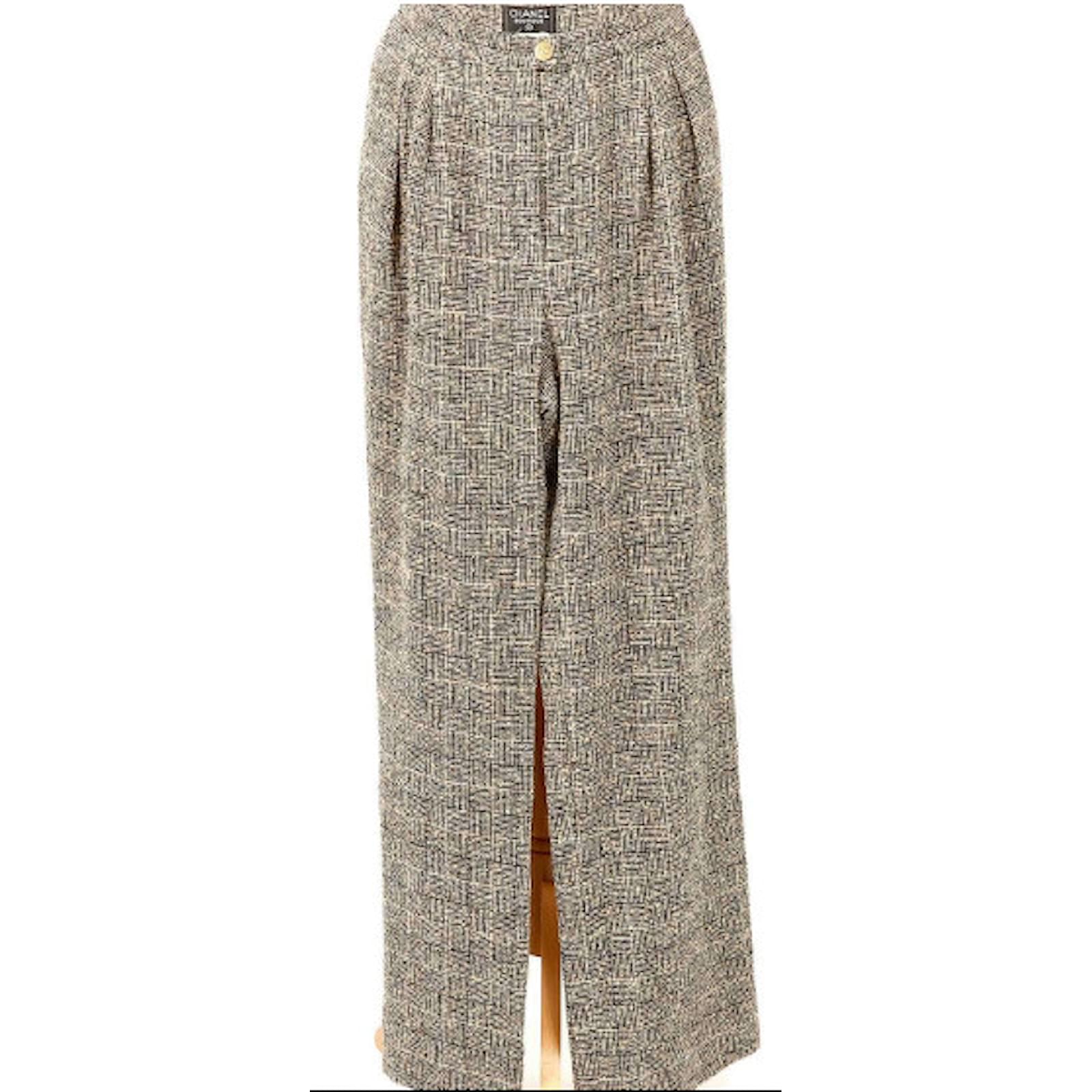 Chanel pantalon droit et large Laine ref.33420 - Joli Closet