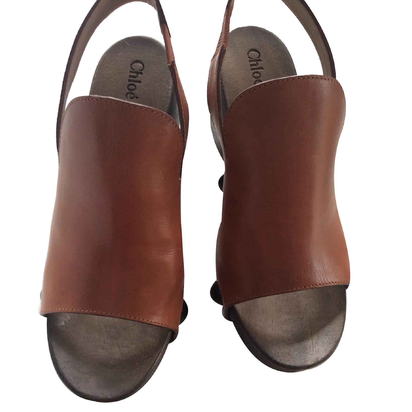 Chloé Clogs Caramel Leather ref.34738 - Joli Closet
