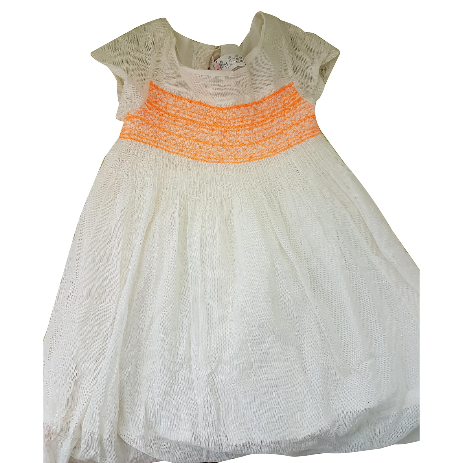 Bonpoint Robe fille Coton Beige ref.35851 - Joli Closet