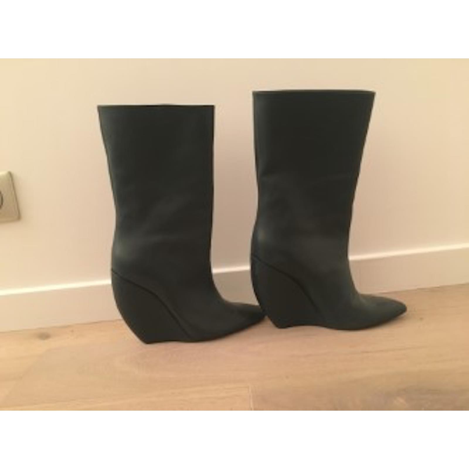 Walter Steiger Boots Khaki Leather ref.37874 - Joli Closet