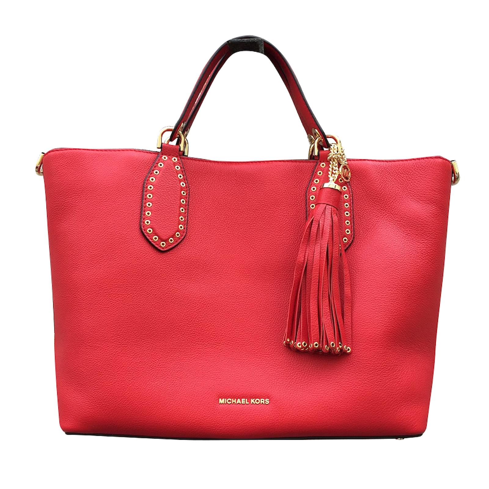 Michael Kors Handtasche Rot Leder ref.42173 - Joli Closet
