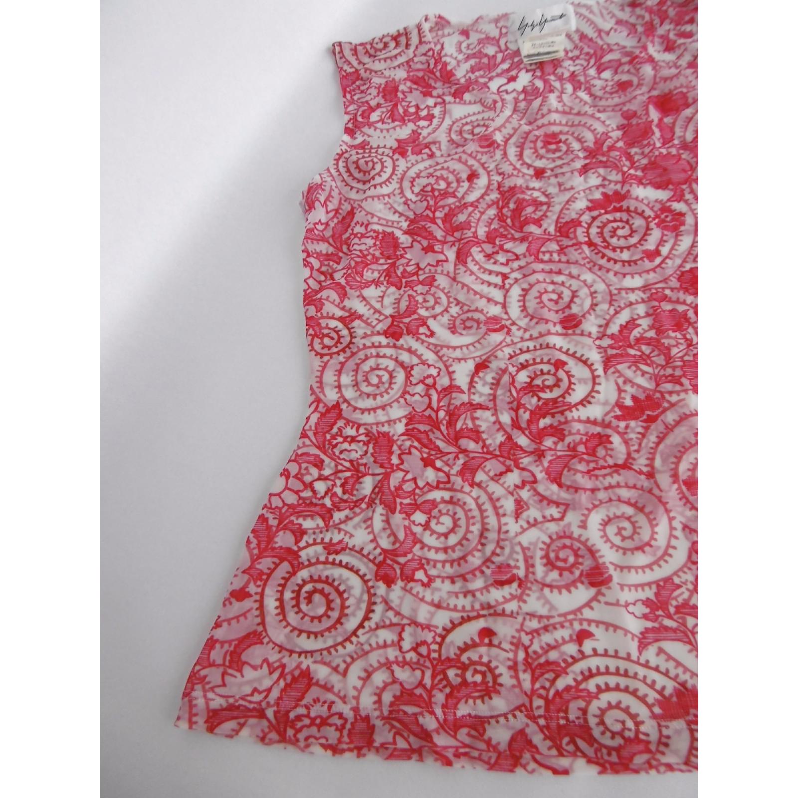 Yohji Yamamoto Floral Paisley Sheer Top White Nylon ref.42517 - Joli Closet