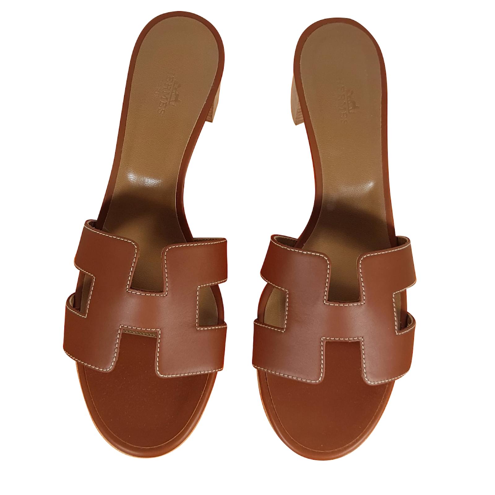 Hermès Sandales Cuir ref.45307 - Joli Closet