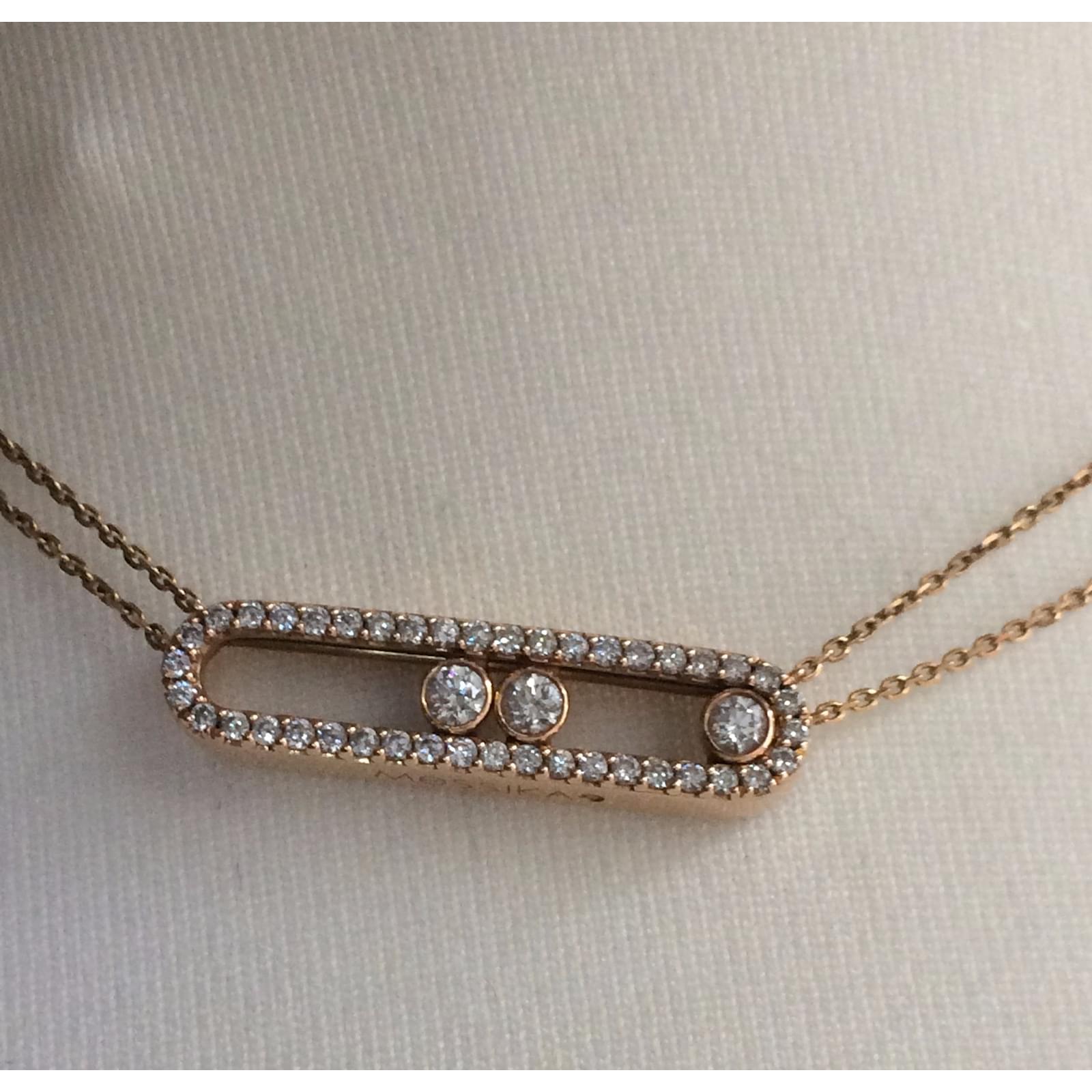 Messika Collier Or rose Beige ref.46220 - Joli Closet