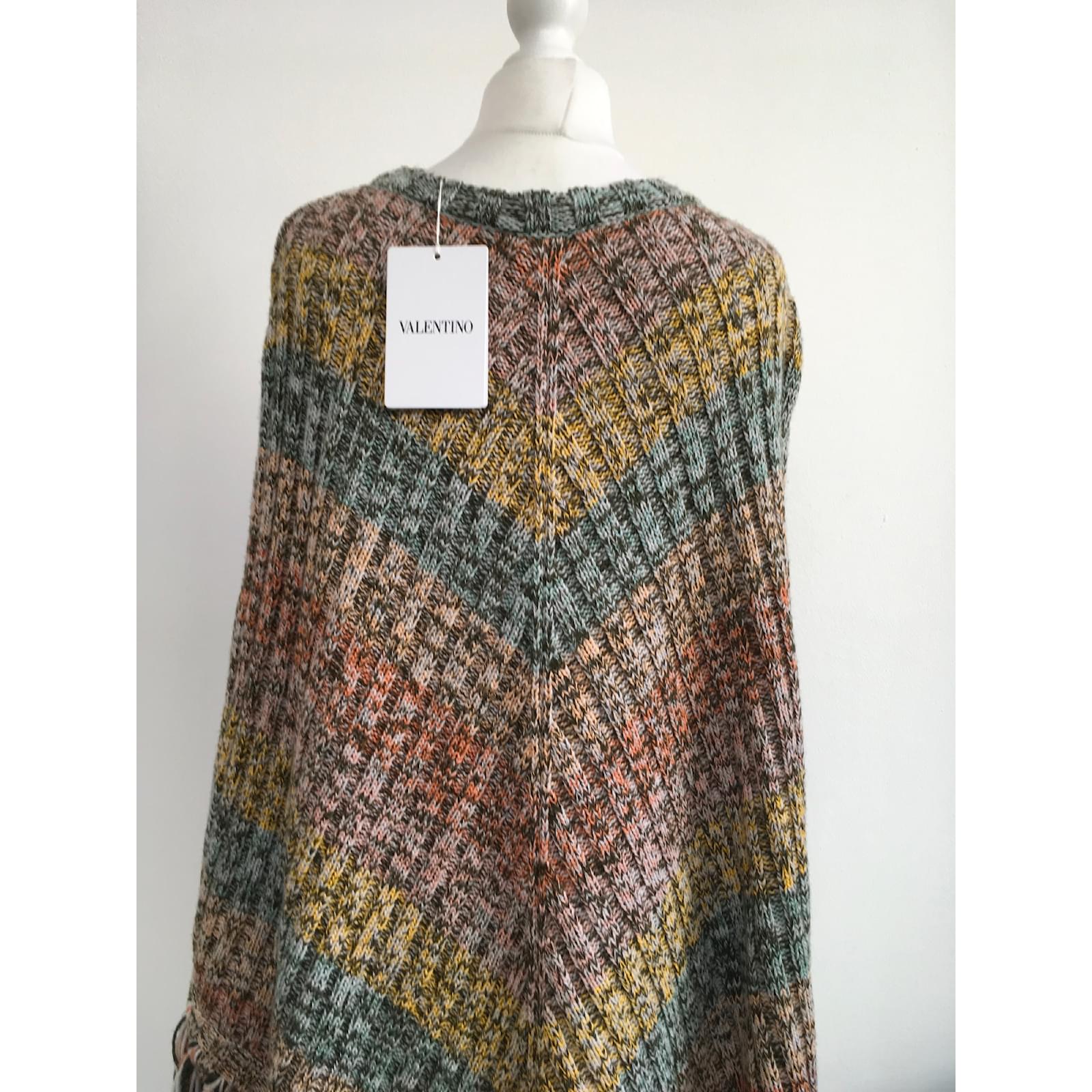 Valentino Poncho Multiple colors Wool ref.46685 - Joli Closet