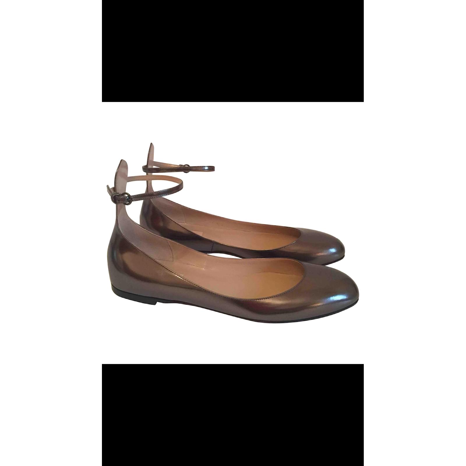 Valentino Tango flats Metallic Leather ref.47856 - Joli Closet